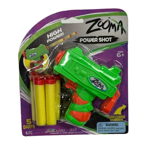 Jarv | Toys | Zooma Power Shot High Power Blaster With Five Darts Brand ...